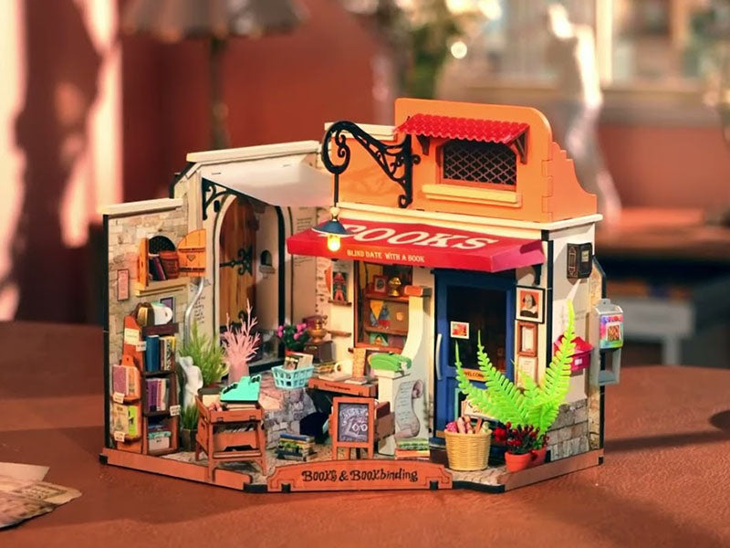 Craquez pour la pièce miniature DIY Librairie du coin de Robotime – La ...