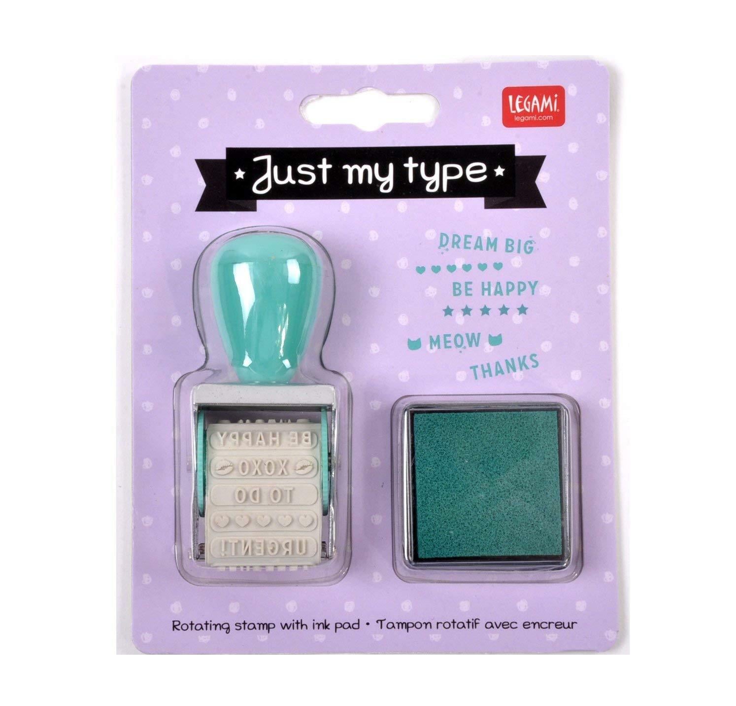 Acheter Tampon rotatif avec encreur "Just my type" Legami en ligne – La ...