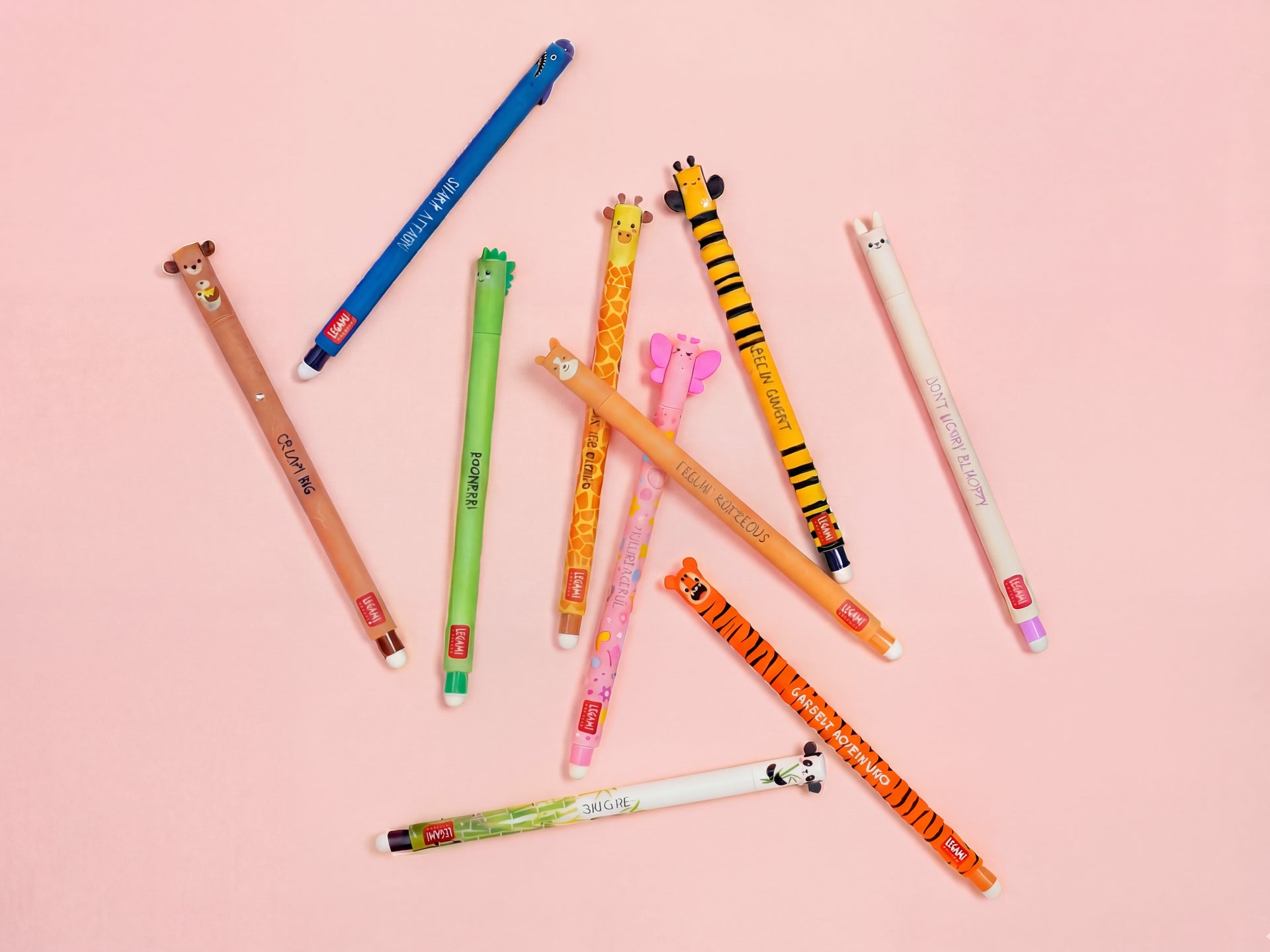 Pack de 10 stylos effaçables animaux legami – La Petite Epicerie